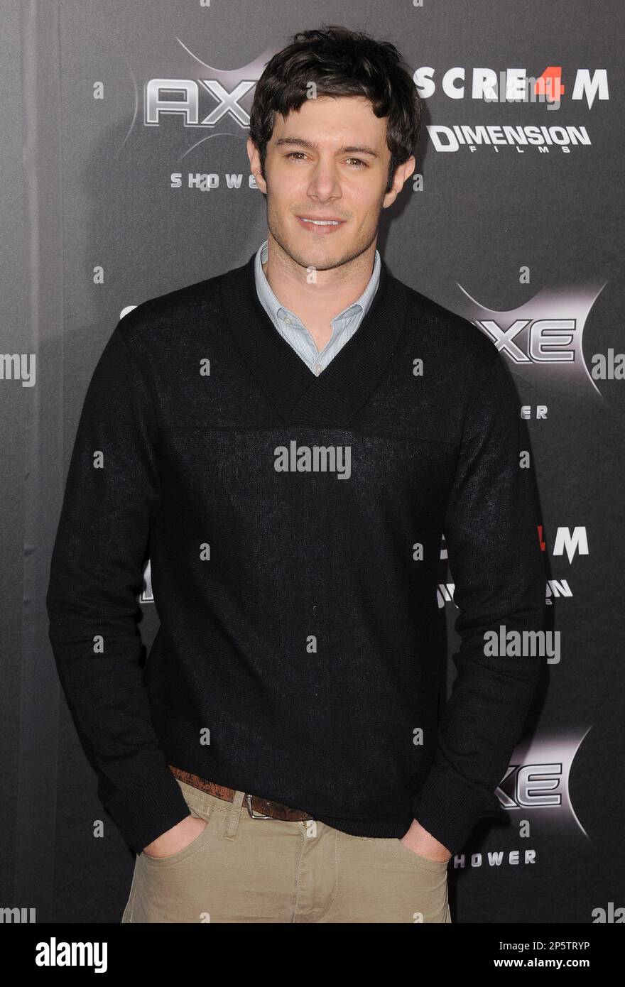 HOLLYWOOD, CA - APRIL 11: Actor Adam Brody arrives at the "Scre4m" Los ...