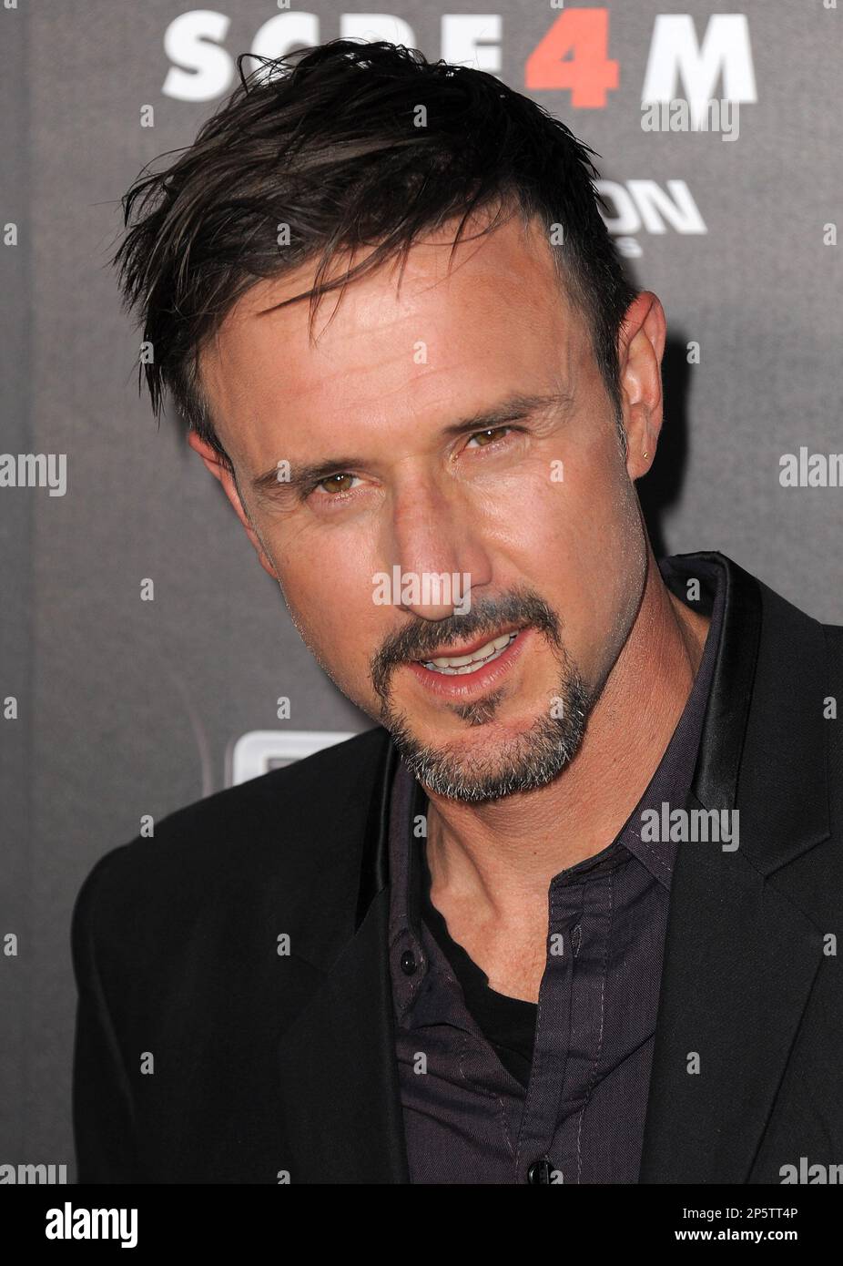 HOLLYWOOD, CA - APRIL 11: Actor David Arquette arrives at the "Scre4m ...