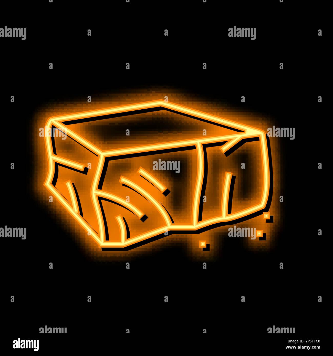 block chocolate neon glow icon illustration Stock Vector Image & Art ...