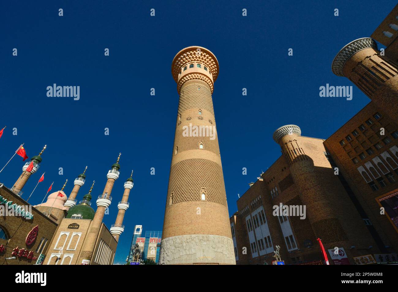 The Grand Bazaar in Urumqi, Xinjiang, China, with its magnificent ...