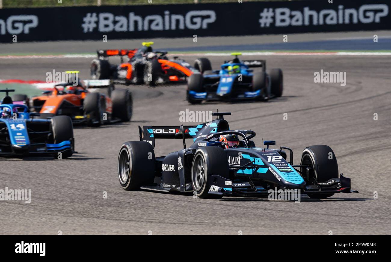 Dams' Arthur LeClerc during the F2 Feature Race ahead of the Bahrain ...