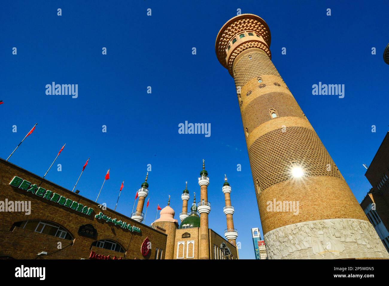 The Grand Bazaar in Urumqi, Xinjiang, China, with its magnificent ...