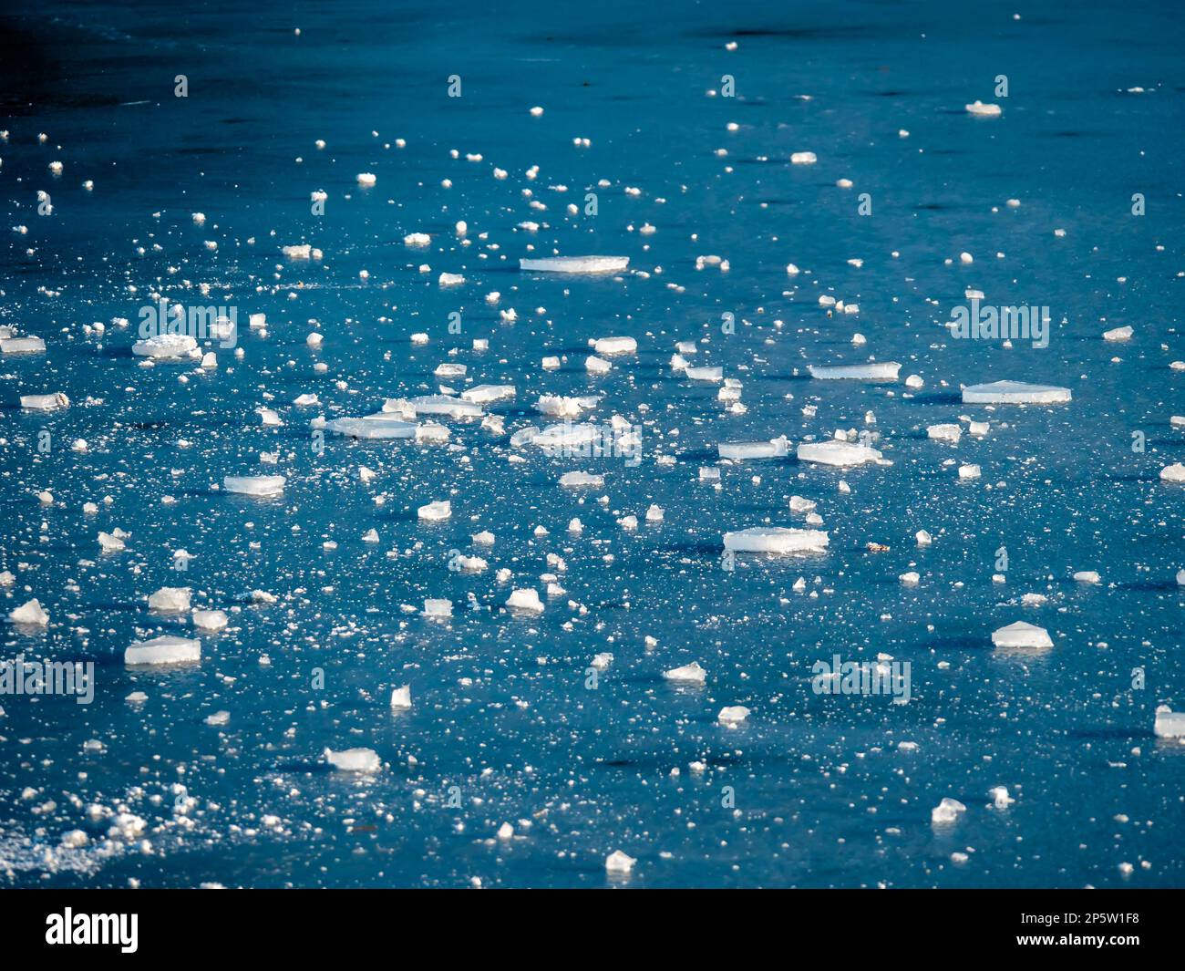 the frozen sea with its chunks of ice Stock Photo - Alamy