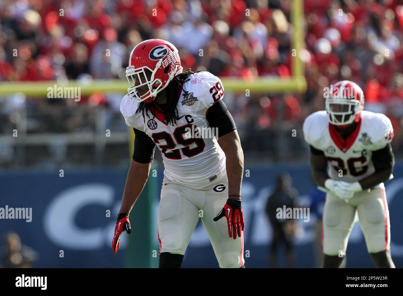 Georgia Bulldogs linebacker Jarvis Jones (29) during the NCAA Capital ...