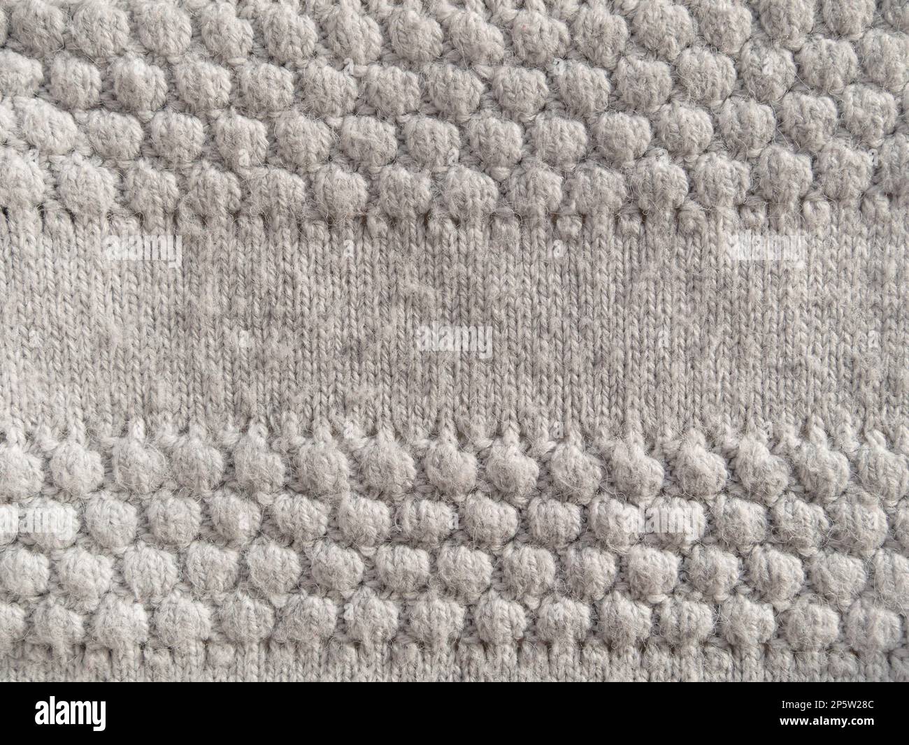 Gray knitted texture of woolen fabric close-up. Textile knit pattern ...