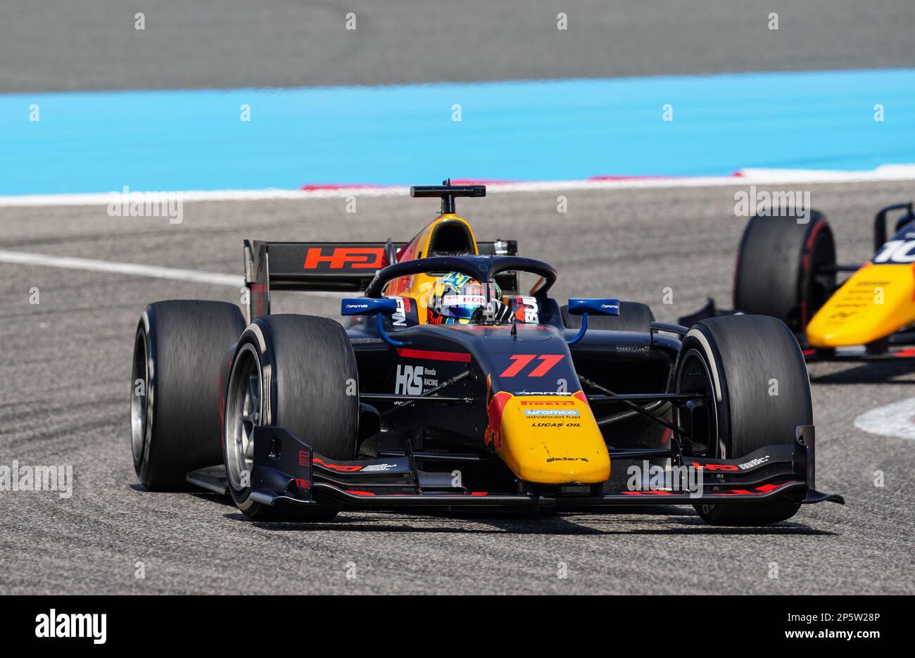 Dams' Ayumu Iwasa during the F2 Feature Race ahead of the Bahrain Grand ...