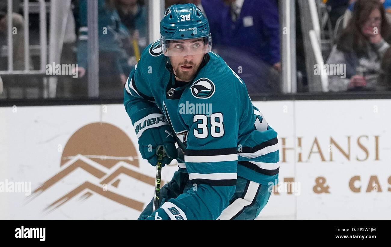 San Jose Sharks defenseman Mario Ferraro against the St. Louis Blues ...