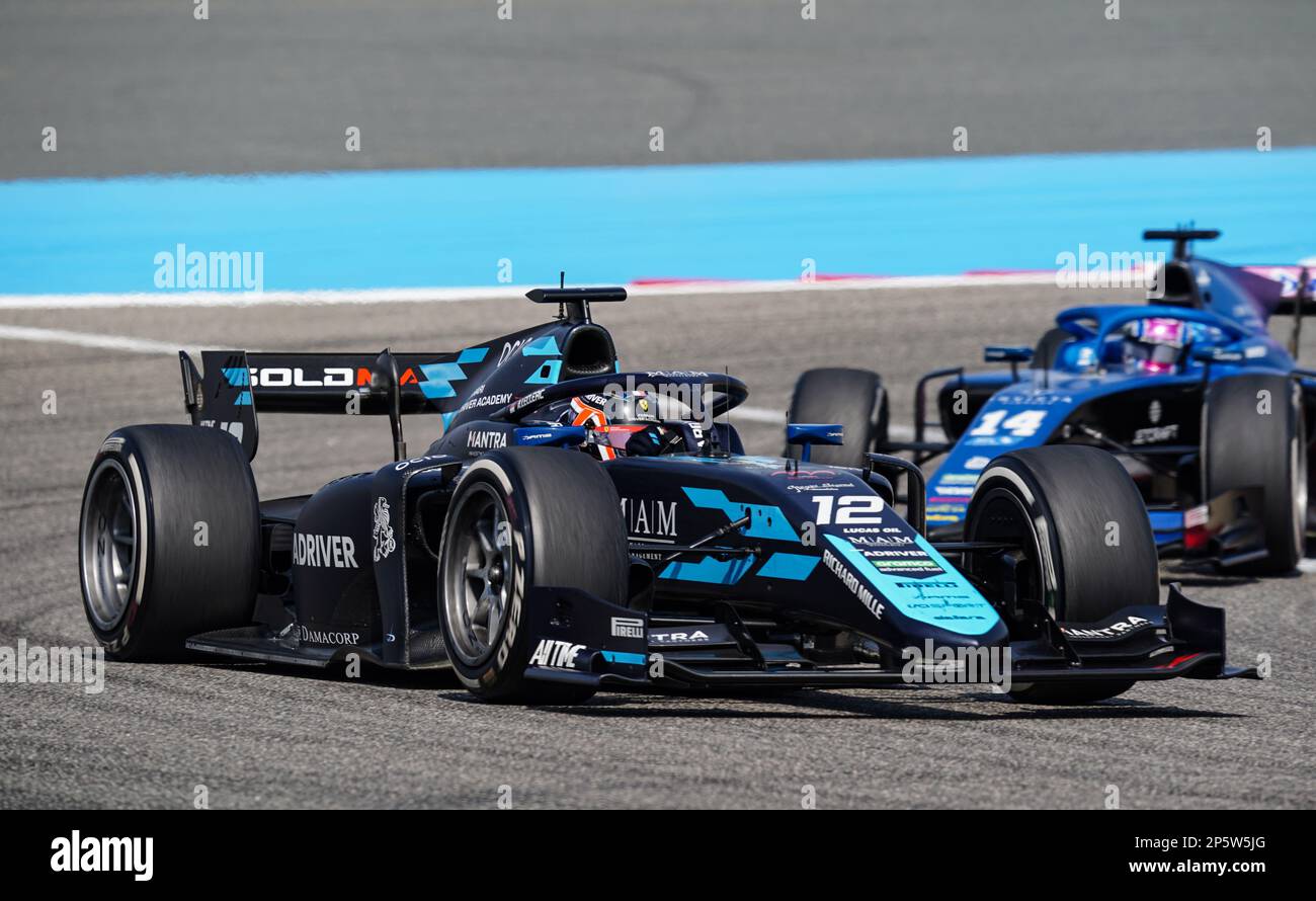 Dams' Arthur LeClerc during the F2 Feature Race ahead of the Bahrain ...