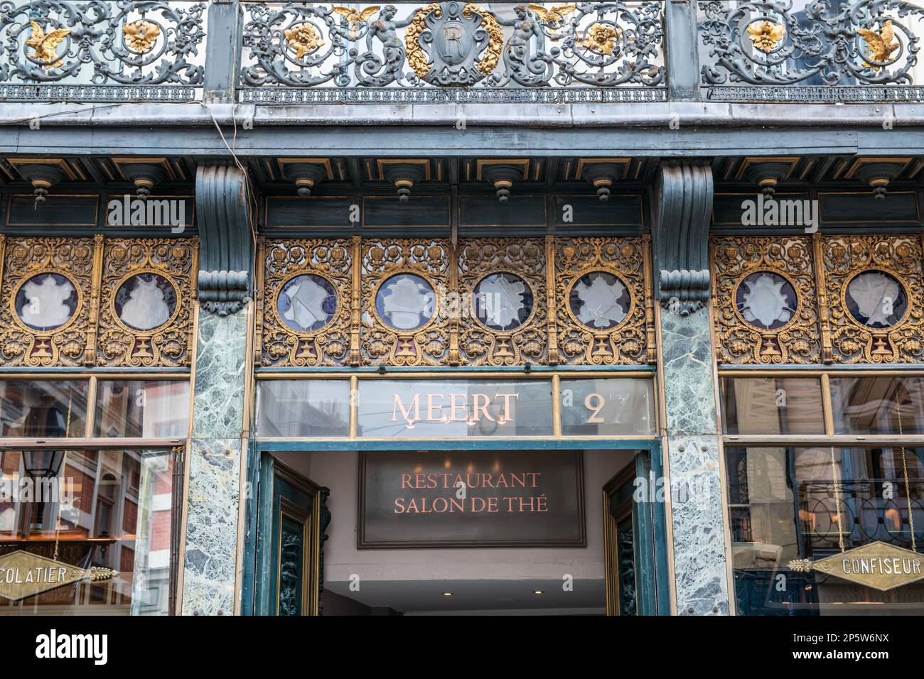 Lille, France - March 07, 2023 - Meert pastry shop, very famous pastry ...
