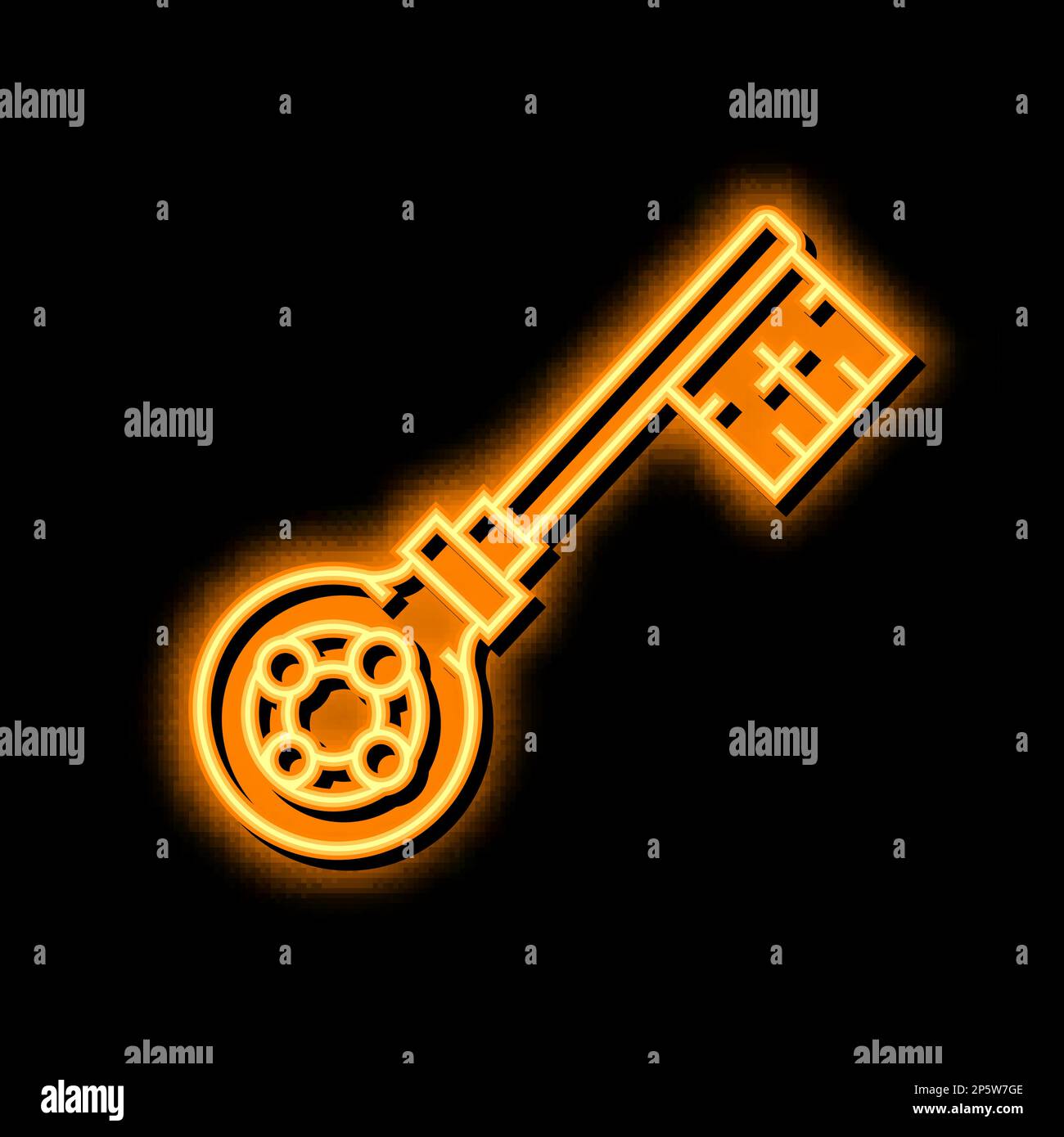 key medieval neon glow icon illustration Stock Vector Image & Art - Alamy