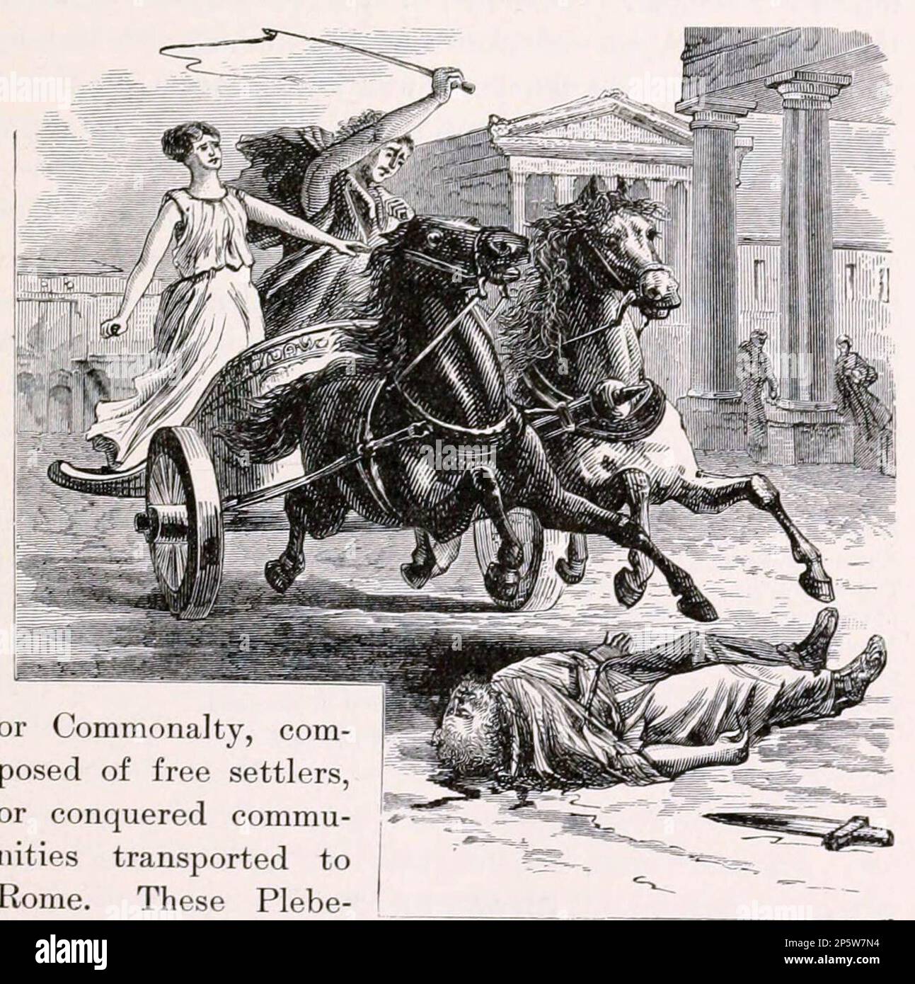 Tullia driving over her father's body Stock Photo - Alamy