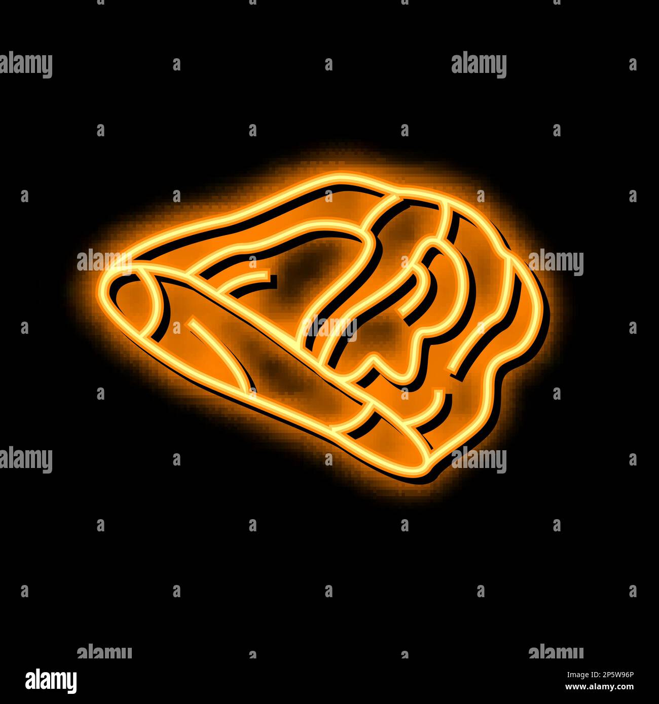 brisket beef meat neon glow icon illustration Stock Vector Image & Art ...