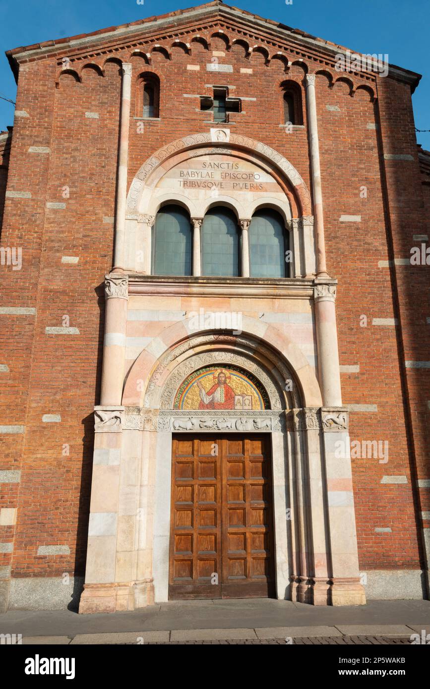 Italy, Lombardy, Milan, Piazza San Babila Square, San Babila Basilica ...