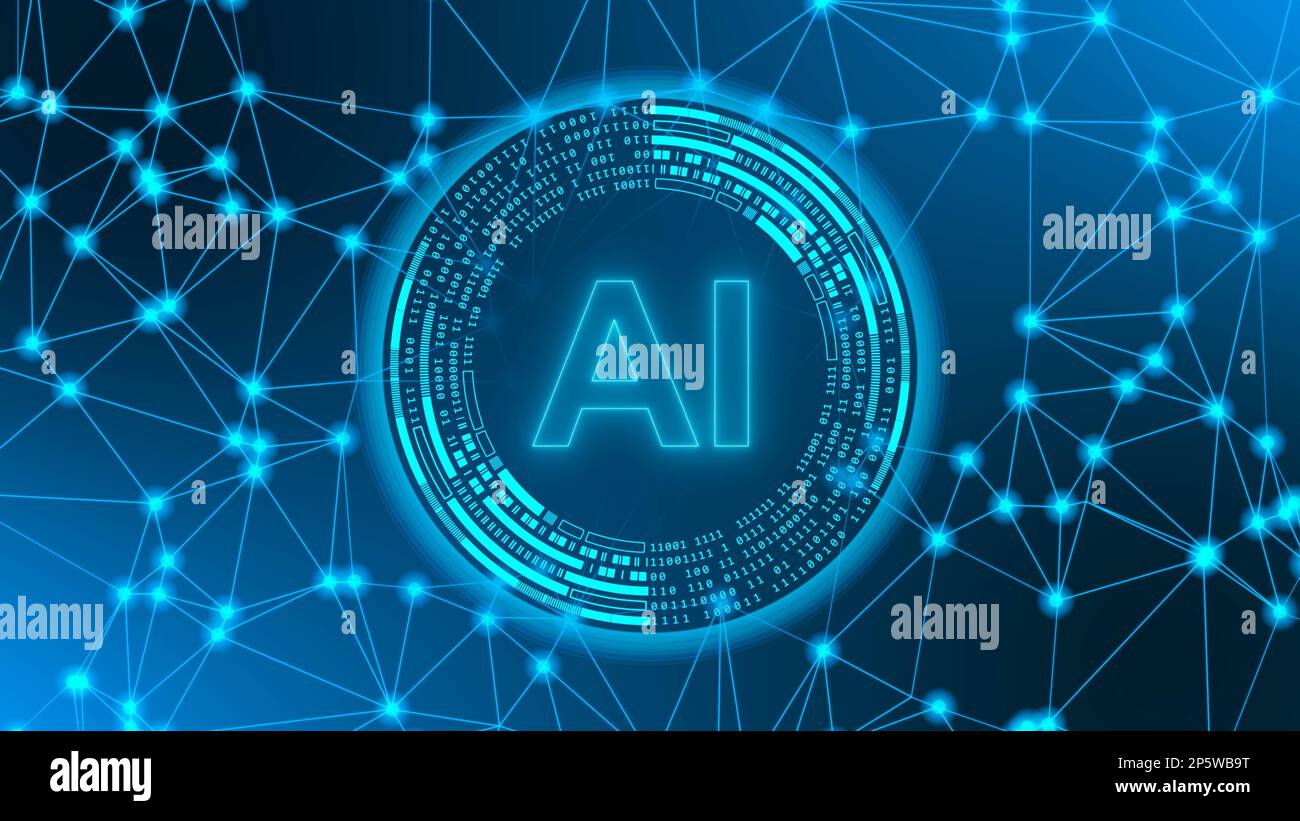 AI Artificial Intelligence - futuristic technology - stylized ...