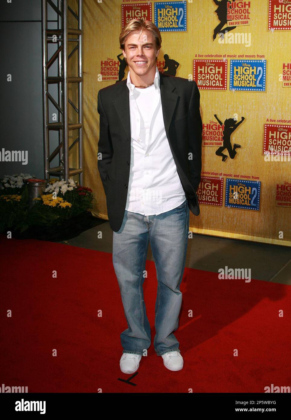 Derek Hougharrives at High School Musical: The Ice Tour at The Staples ...