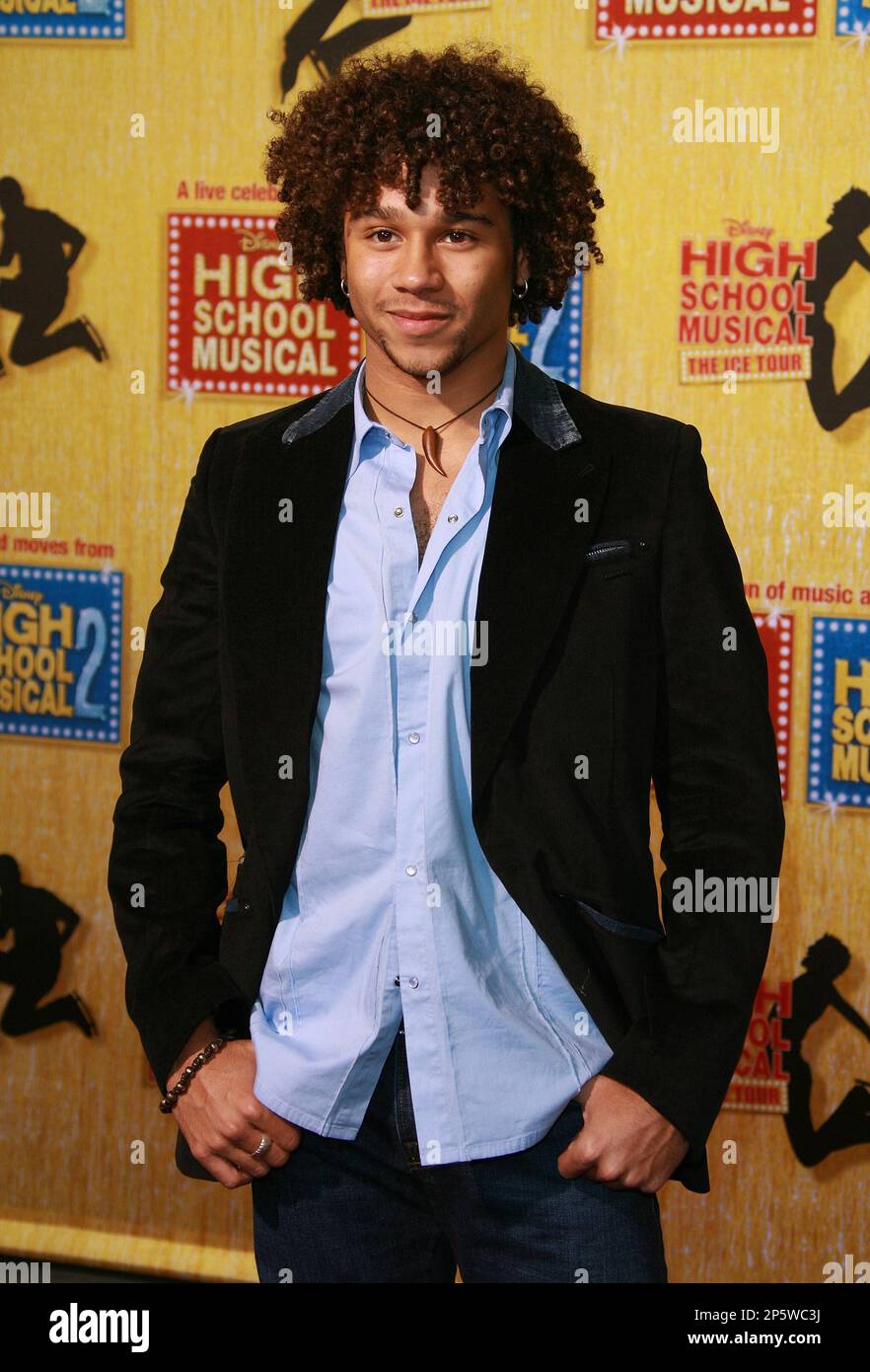Actor/singer Corbin Bleu arrives at High School Musical: The Ice Tour ...