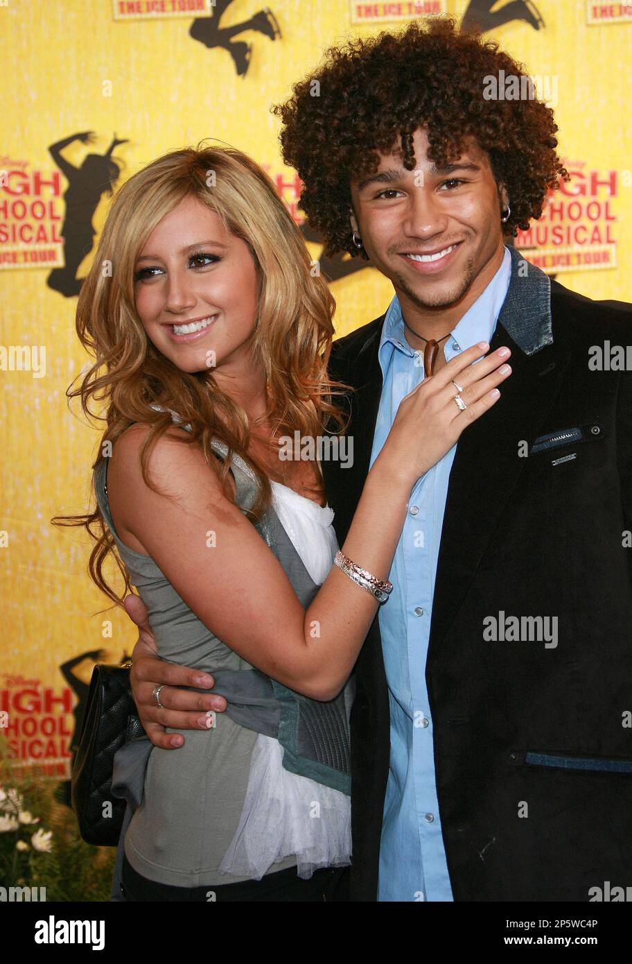 Singer/actress Ashley Tisdale and actor/singer Corbin Bleu arrives at ...