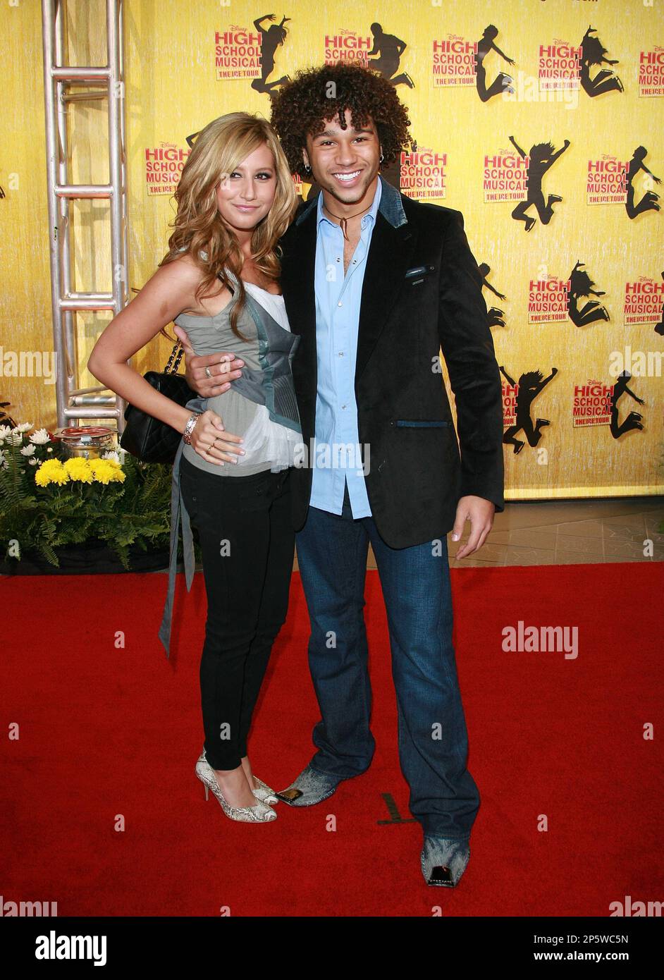 Singer/actress Ashley Tisdale and actor/singer Corbin Bleu arrives at ...