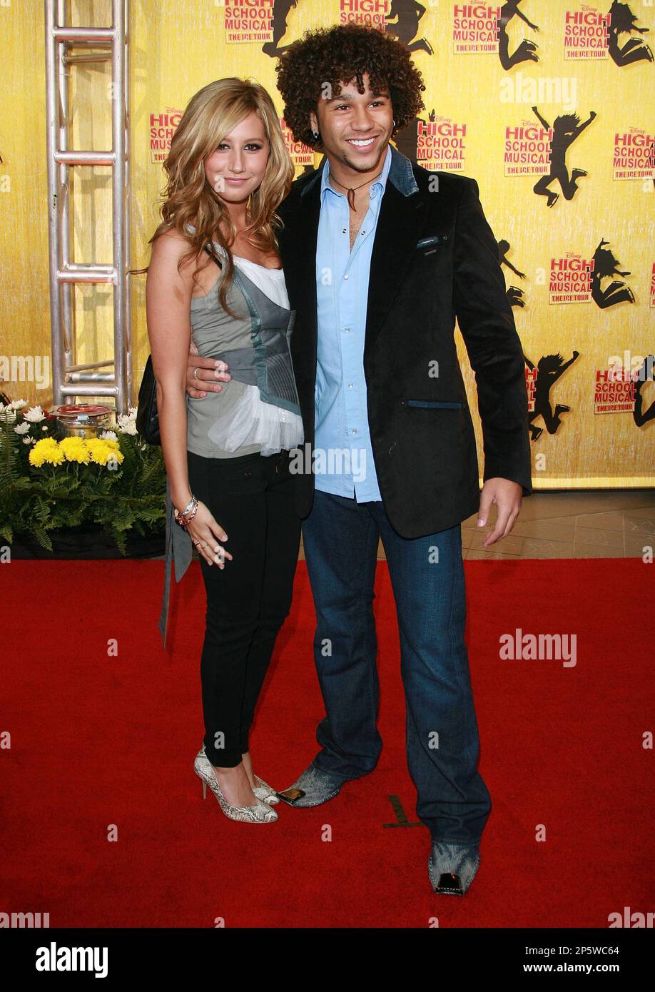 Singer/actress Ashley Tisdale and actor/singer Corbin Bleu arrives at ...