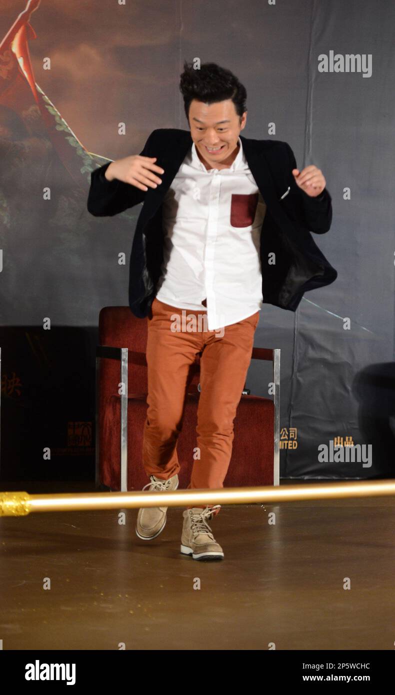 Chinese actor Huang Bo attends a promotional event of director Stephen ...