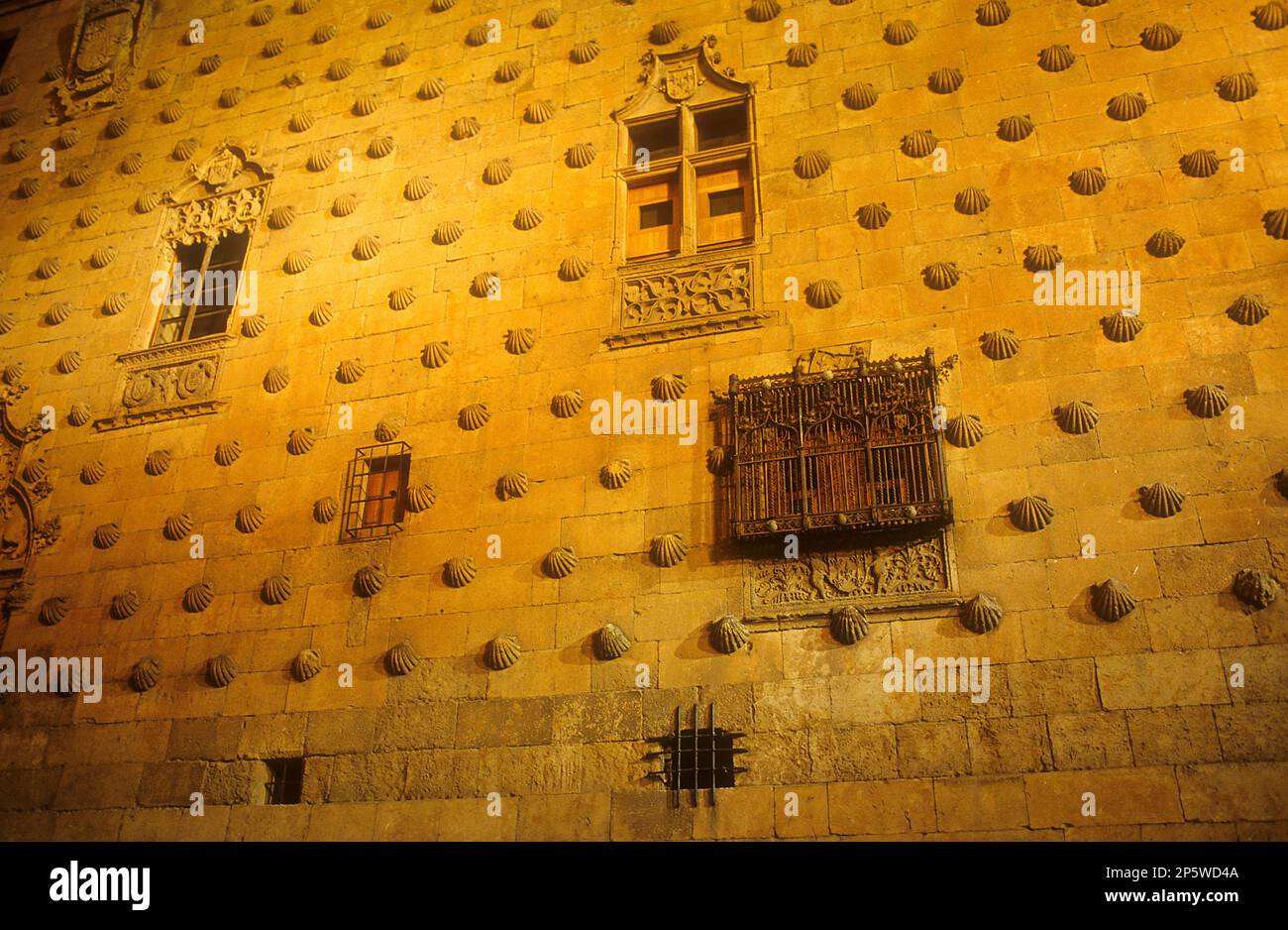Detail,Casa de las Conchas, House of Shells,Salamanca,Spain Stock Photo ...