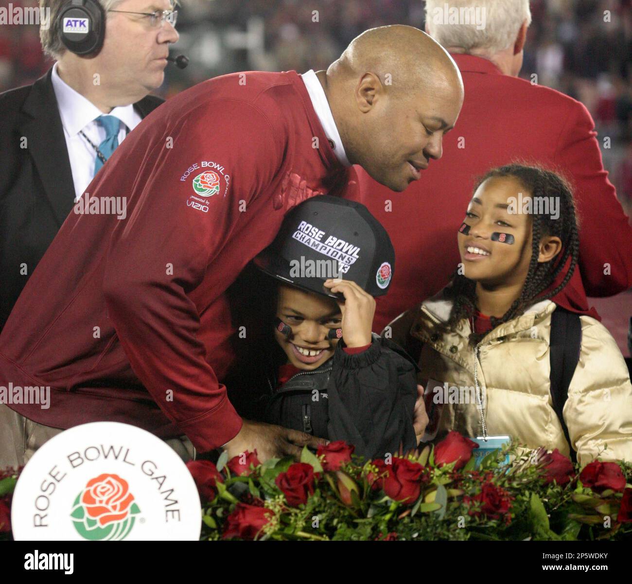 Stanford Cardinal head coach David Shaw after winning the 99th Rose ...