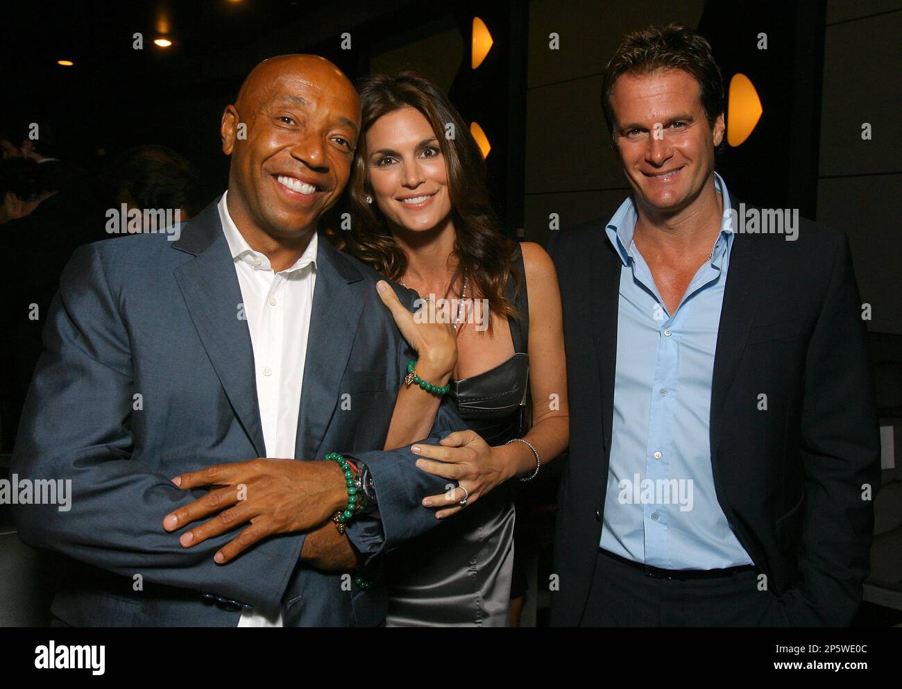 ***EXCLUSIVE*** Russell Simmons, model Cindy Crawford and Rande Gerber ...
