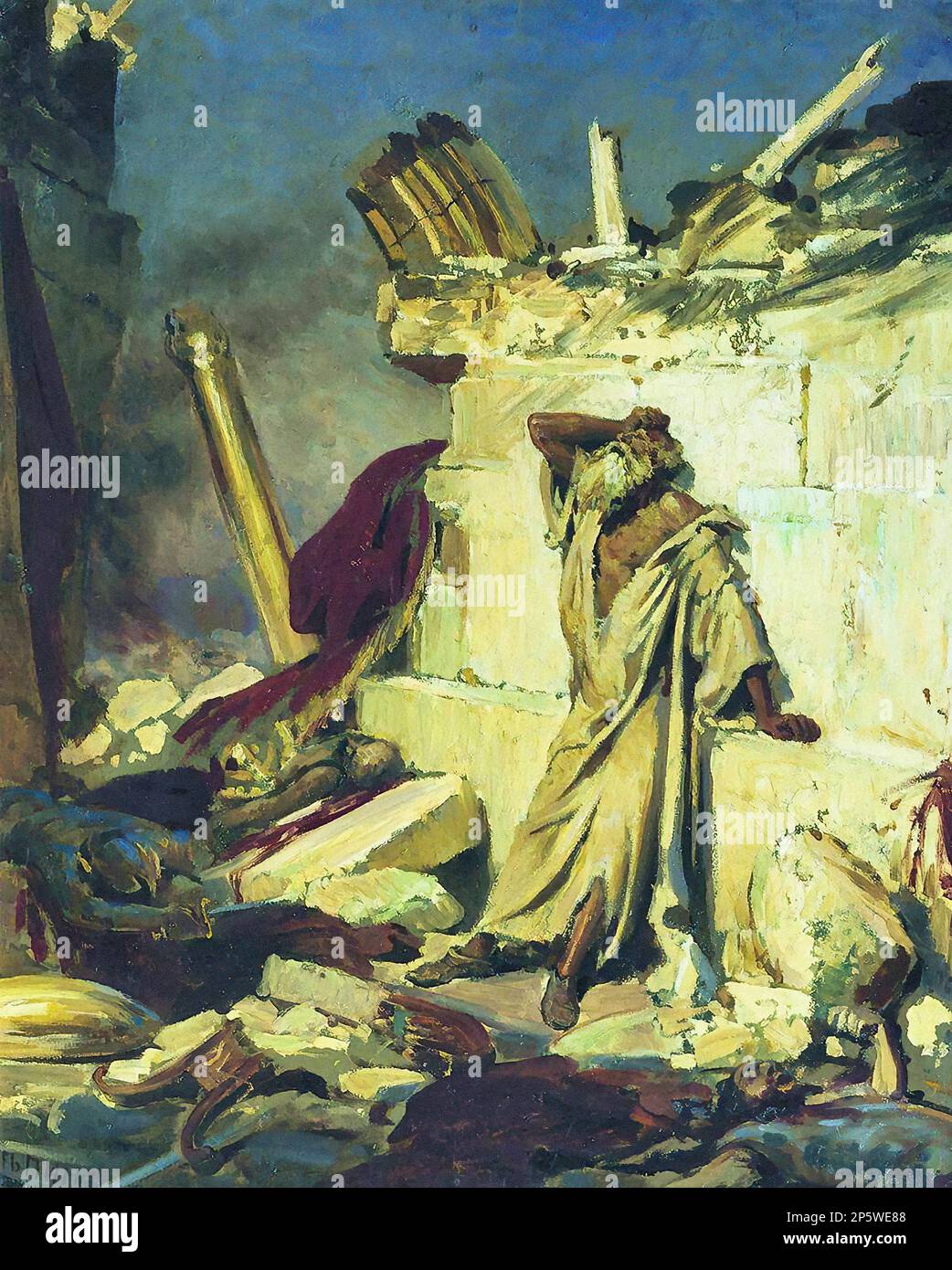 Репин Илья - Плач пророка Иеремии на развалинах Иерусалима - Русская ...