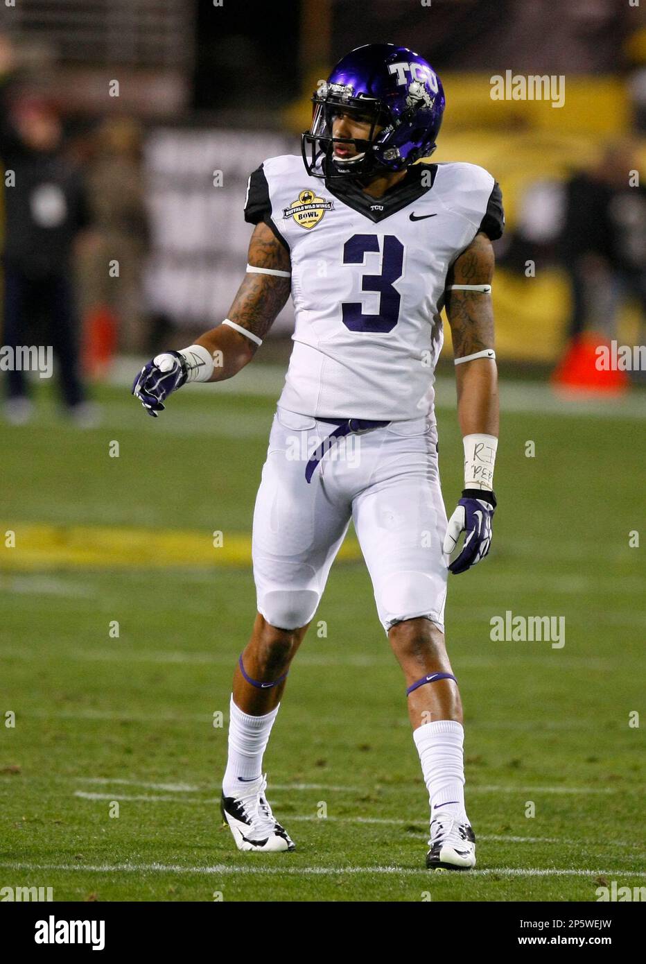 TCU wide receiver Brandon Carter (3) against Michigan State during the ...