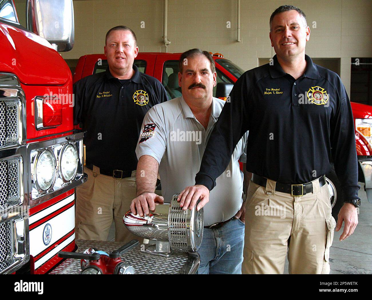 Jeffersonville firefighters Mark McCutcheon, Rick VanGilder and Travis ...