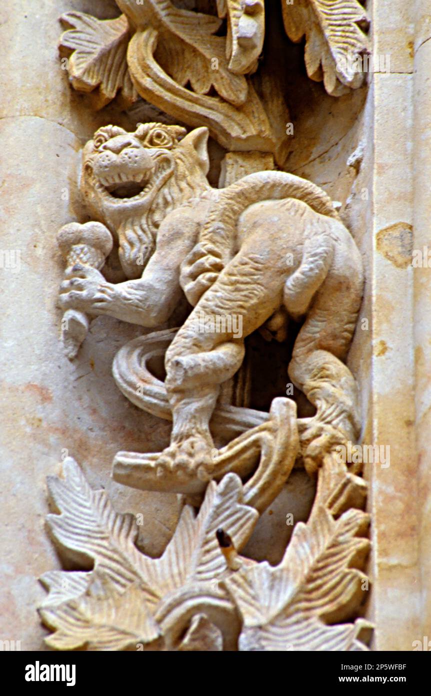 Demon eating ice cream,added during restoration, New cathedral ...