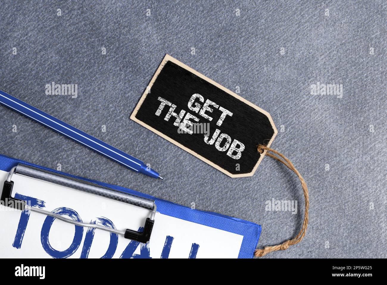 Text sign showing Get The Job. Business overview Obtain position ...