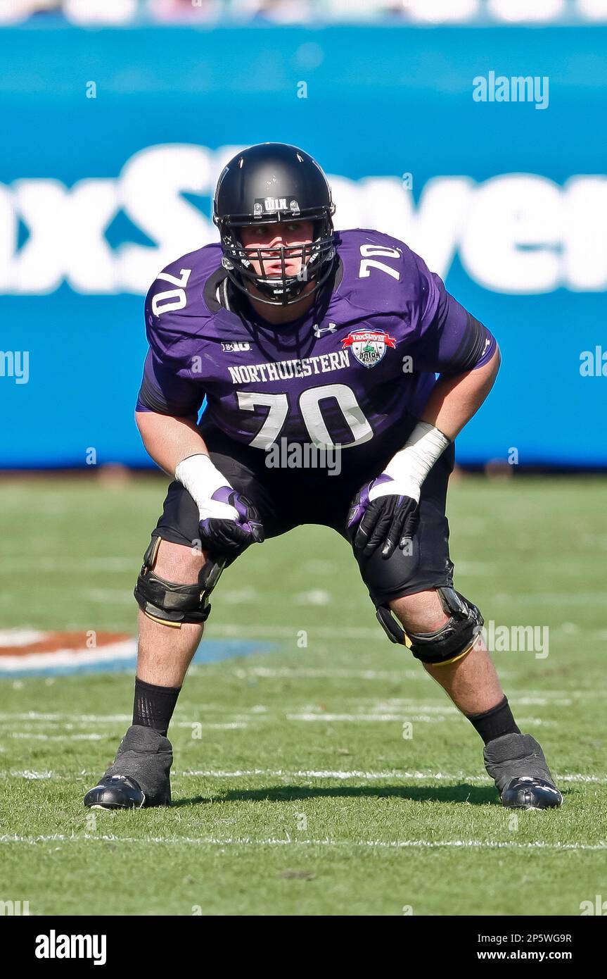 January 01, 2013: Northwestern Wildcats offensive linesman Patrick Ward ...