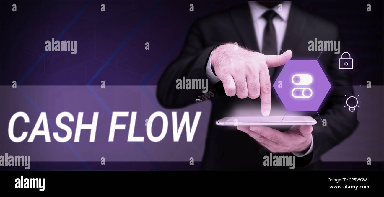 Conceptual display Cash Flow. Business approach Movement of the money ...