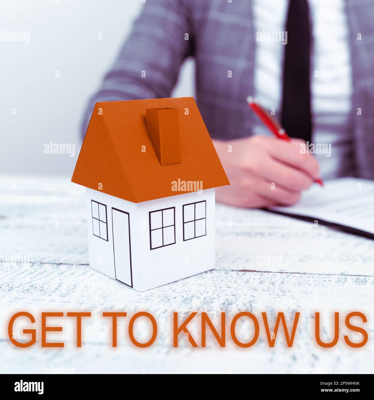 Conceptual display Get To Know Us. Word Written on acquiring an ...