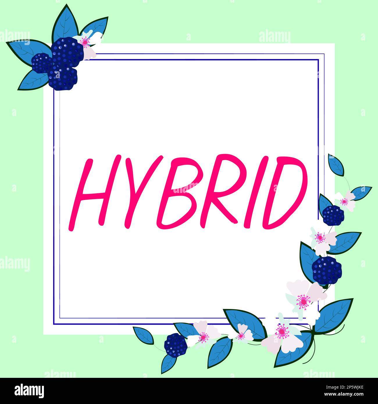 Writing displaying text Hybrid. Word for offspring of two plants or ...