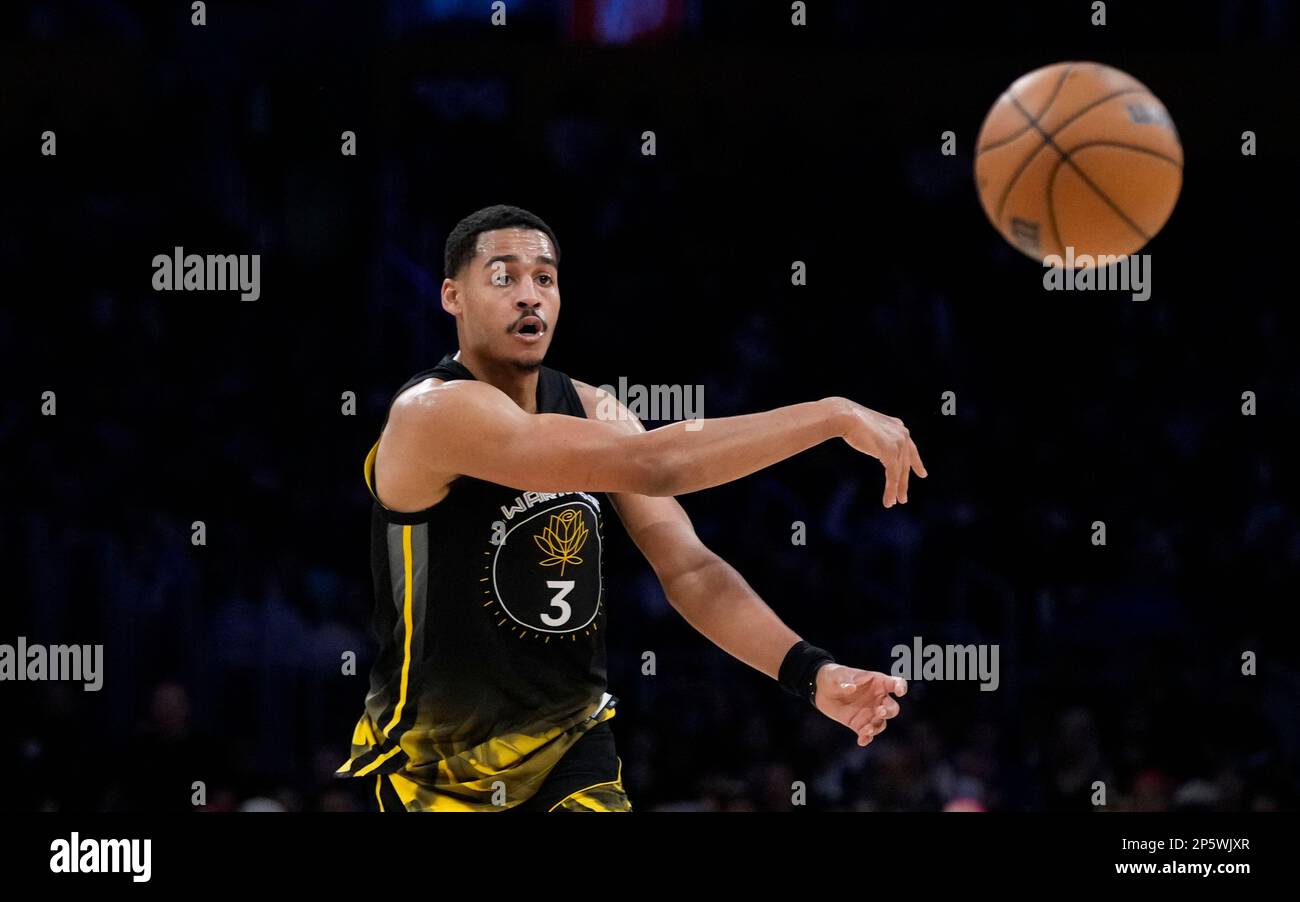 Golden State Warriors' Jordan Poole passes the ball during the second ...