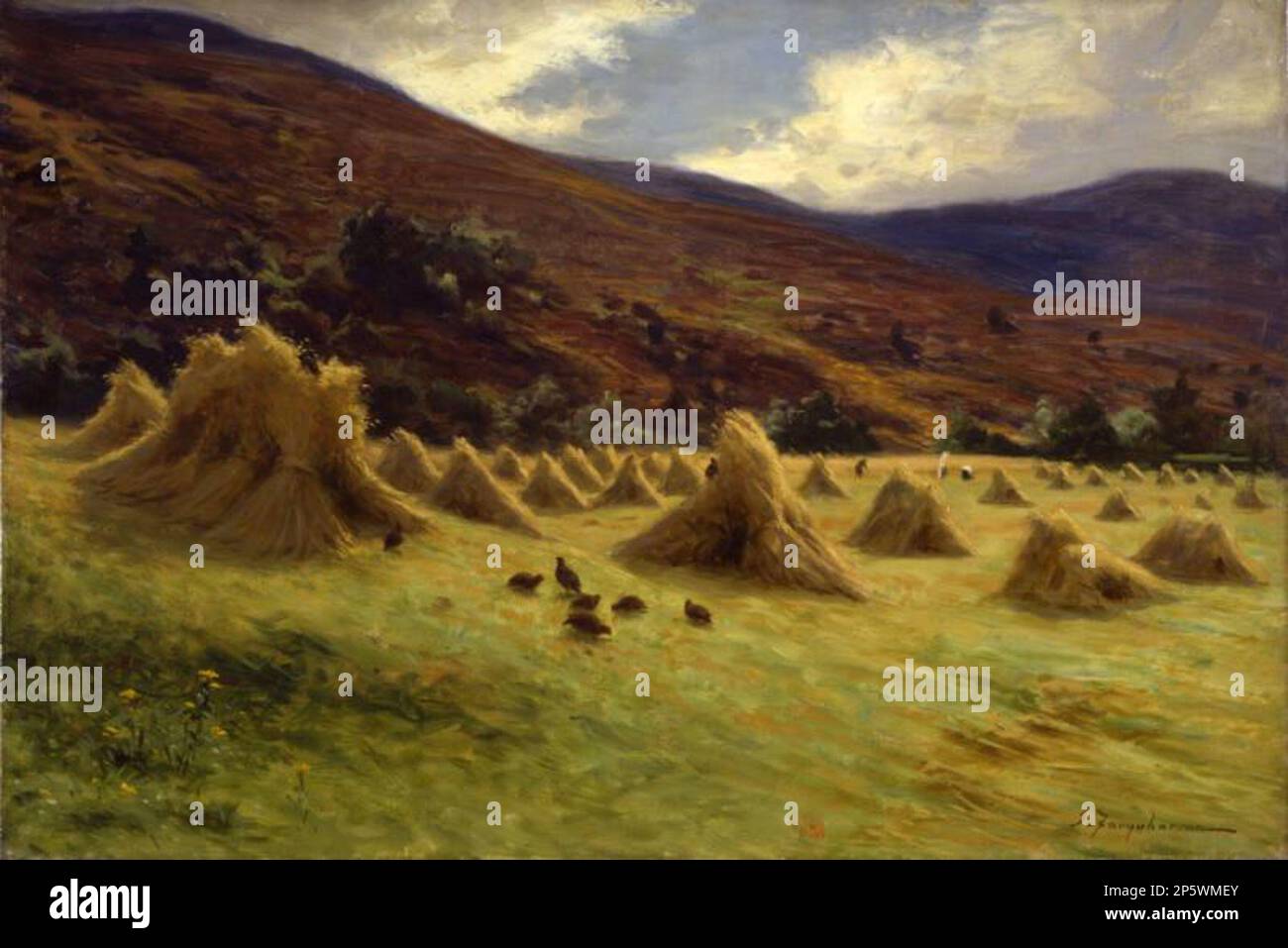 Harvesting, Forest of Birse, Joseph Farquharson (Edinburgh, Scotland ...