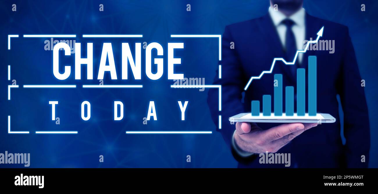 Hand writing sign Change. Business idea The opportunity for ...