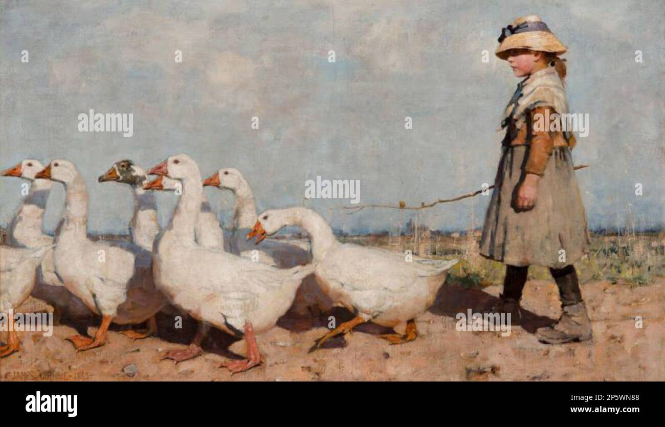 To Pastures New. The Goose Girl, Sir James Guthrie (Greenock, Scotland ...