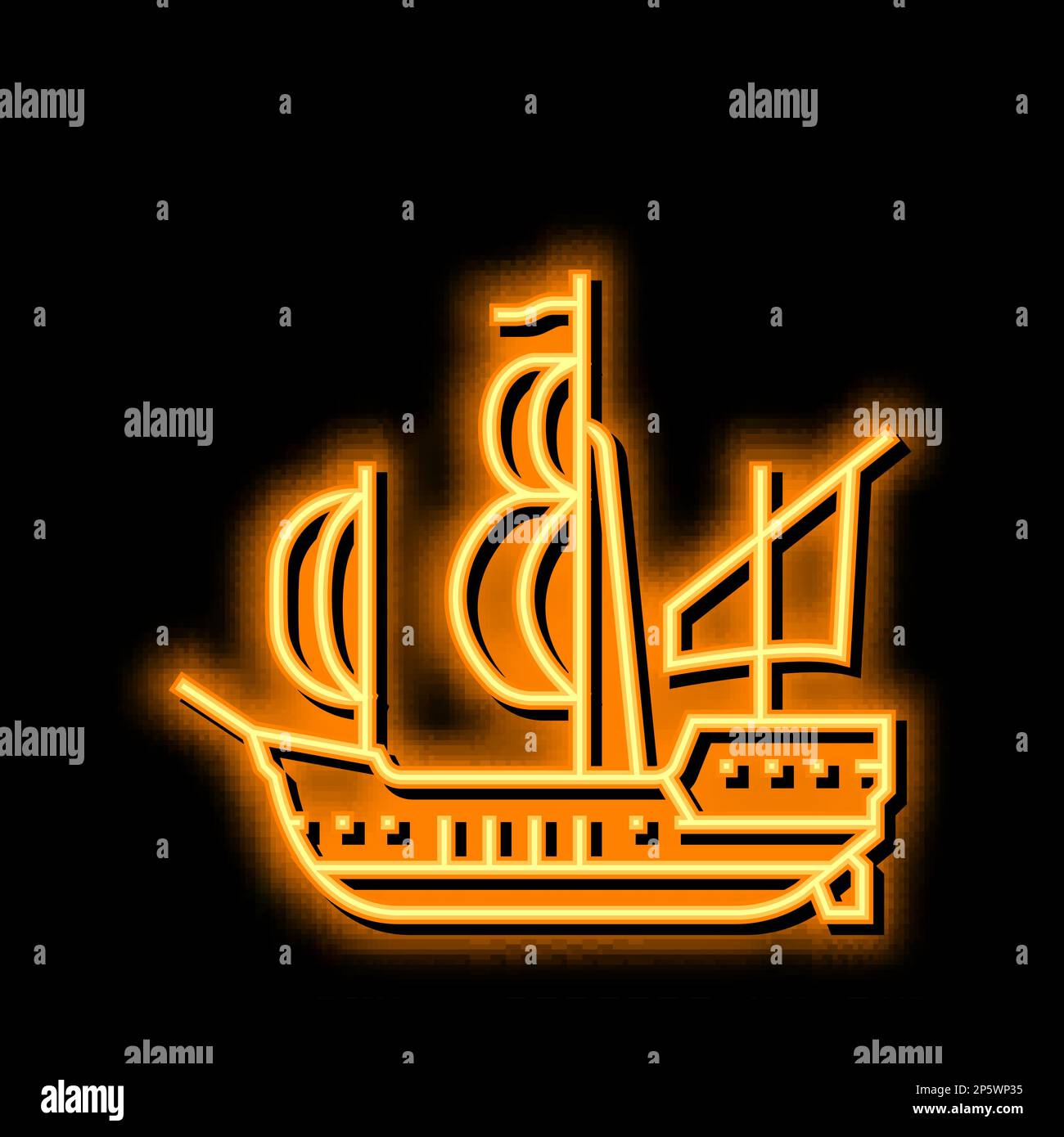 ship medieval neon glow icon illustration Stock Vector Image & Art - Alamy