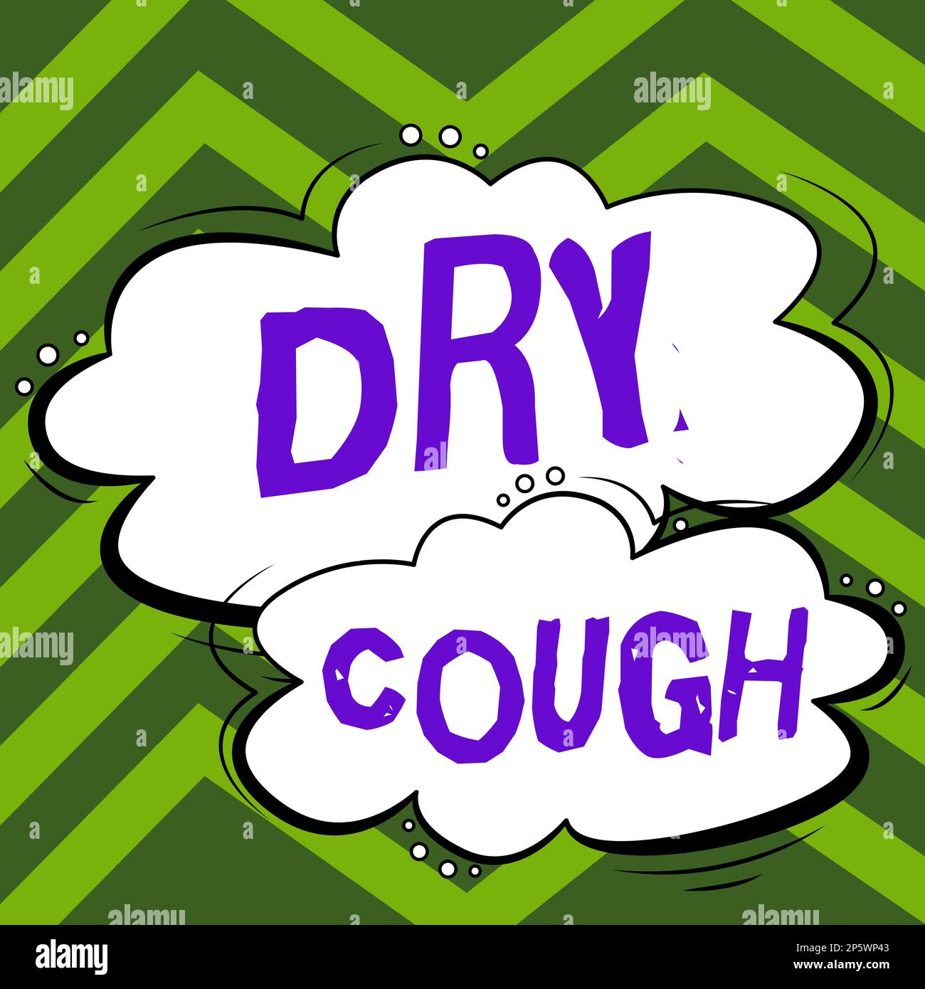Text caption presenting Dry Cough. Internet Concept cough that are not ...