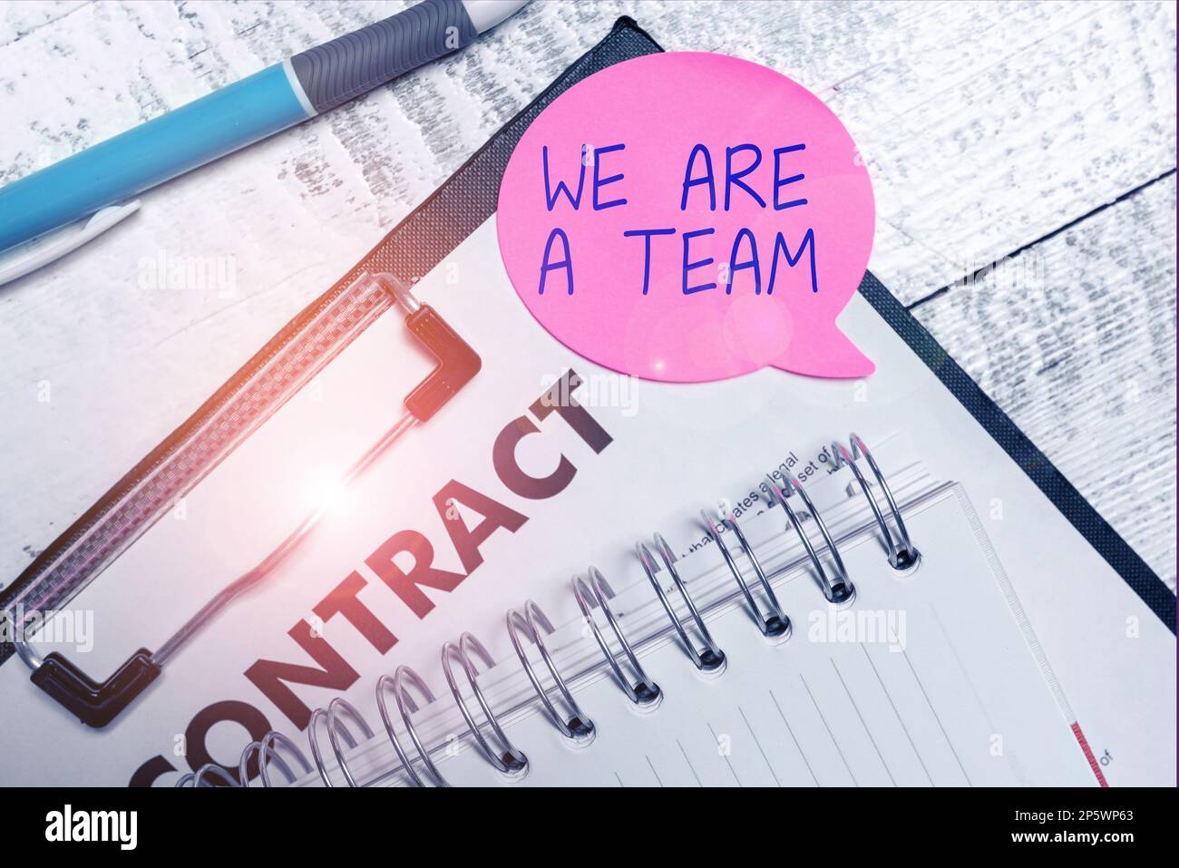 Handwriting text We Are A Team. Business idea work together to ...