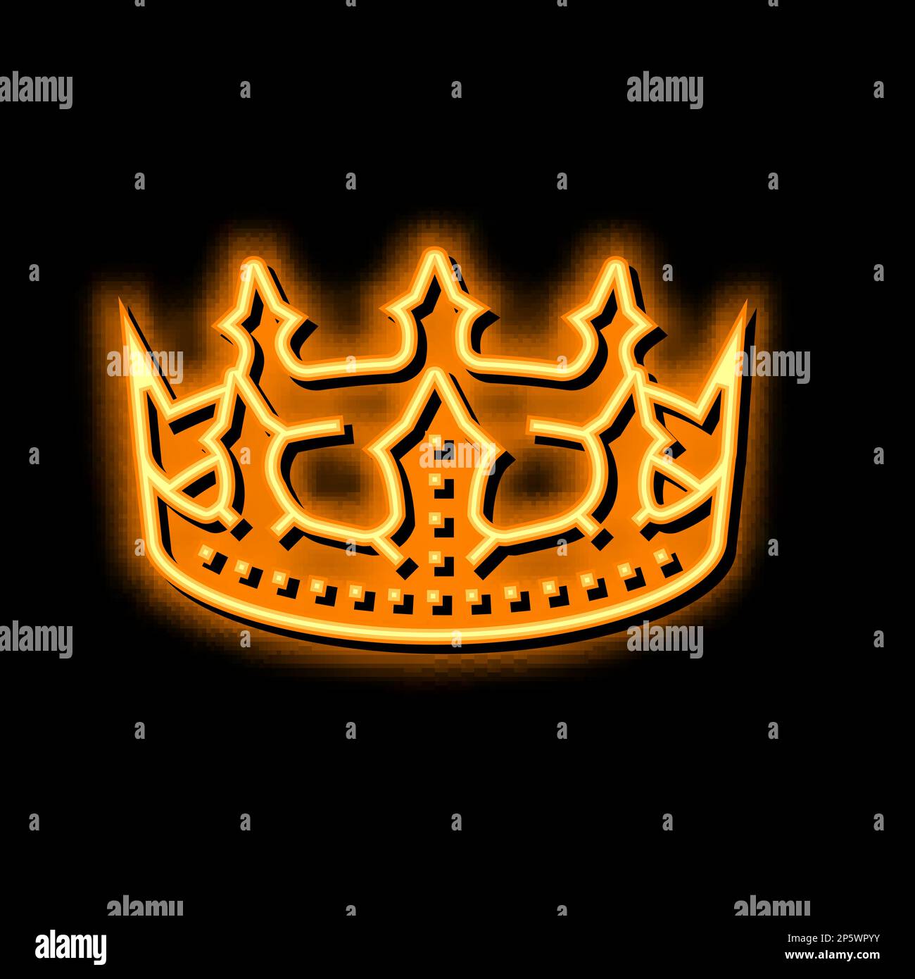 Neon crown icon glowing hi-res stock photography and images - Alamy