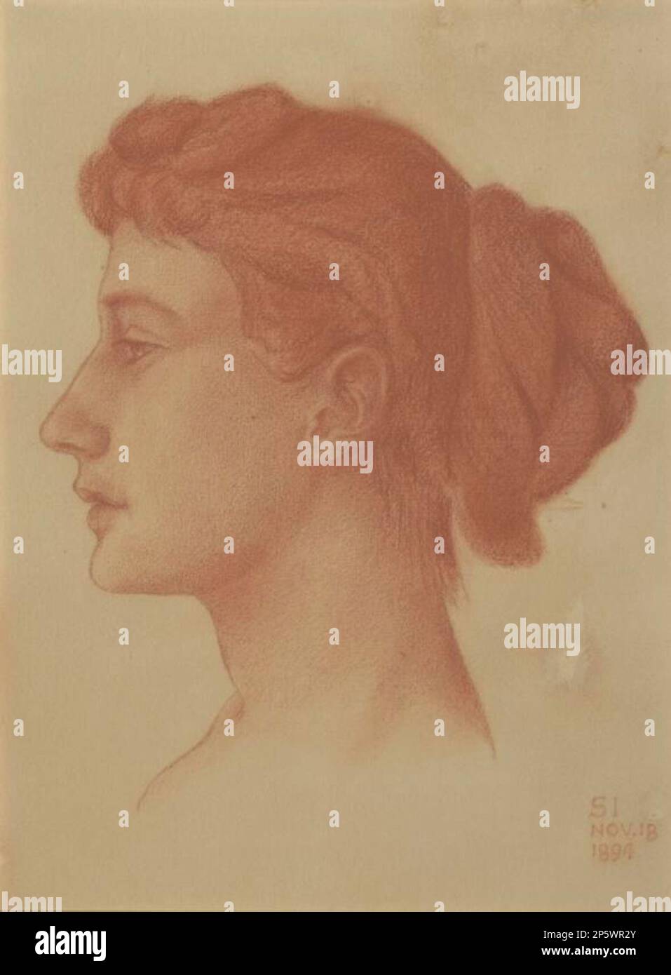 Study of a Head, Selwyn Image (Bodiam, Sussex, England, 1849 - 1930 ...