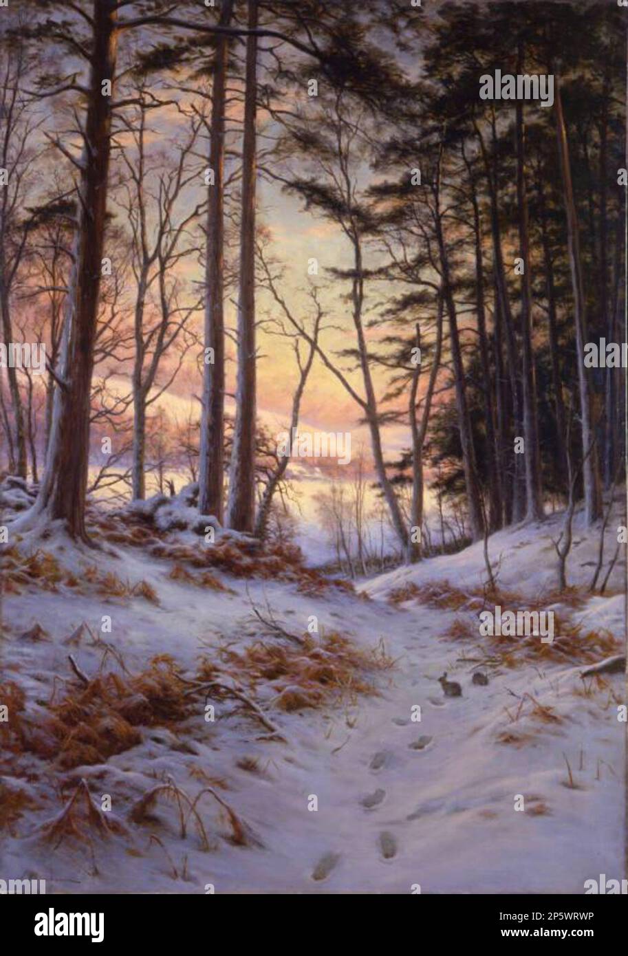 Afterglow, Joseph Farquharson (Edinburgh, Scotland, 1846 - 1935) 1912 ...