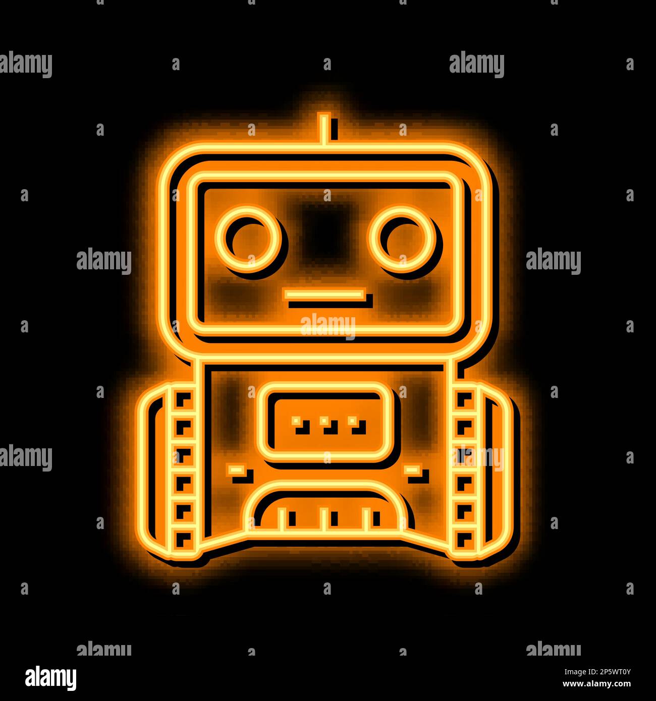 smart robot neon glow icon illustration Stock Vector Image & Art - Alamy