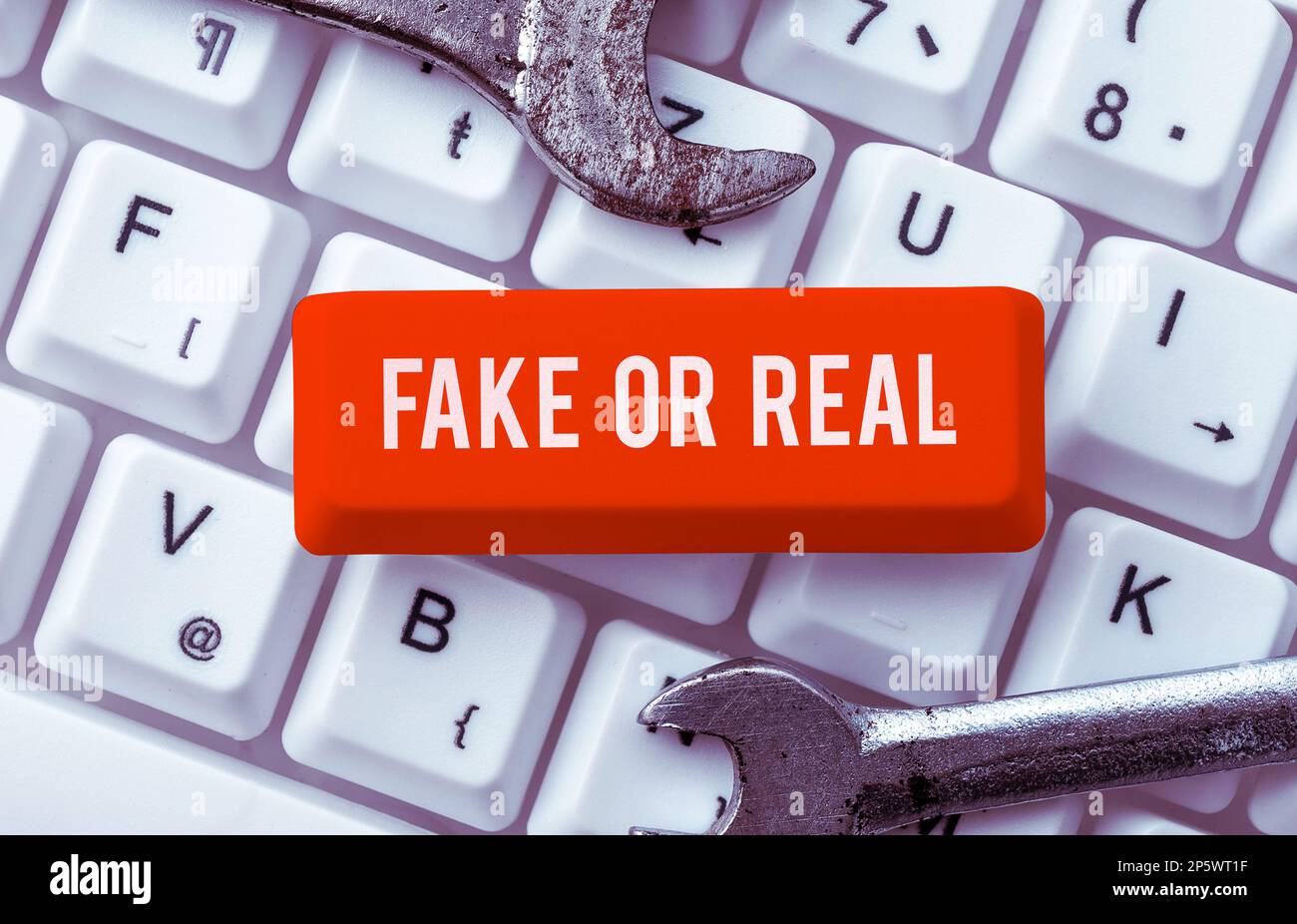 Hand writing sign Fake Or Real. Word for difference between facts and ...