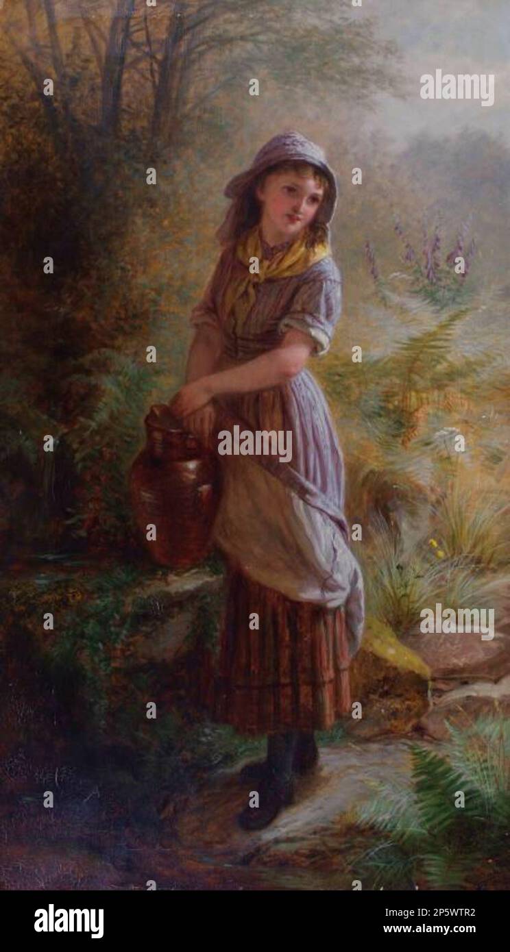 Girl at Well, Jane Maria Bowkett (London, England, 1837 - 1891) c. 1886 ...