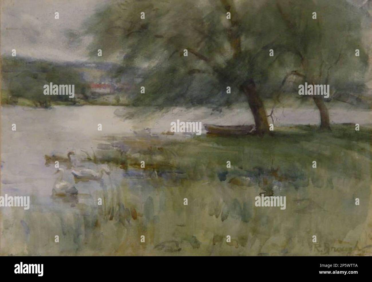 Linlithgow Loch, Robert Brough (Invergordon, Scotland, 1872 - 1905 ...